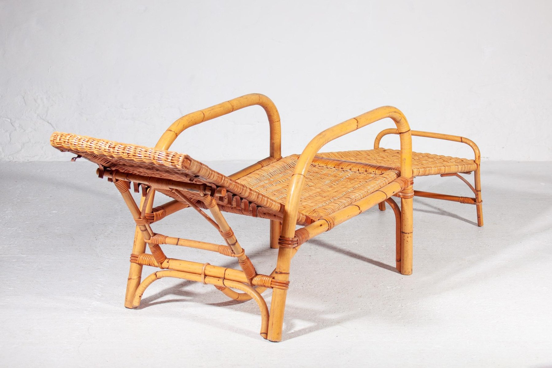 Bamboo & Rattan Easy Chair, Italy, 1960s for sale at Pamono
