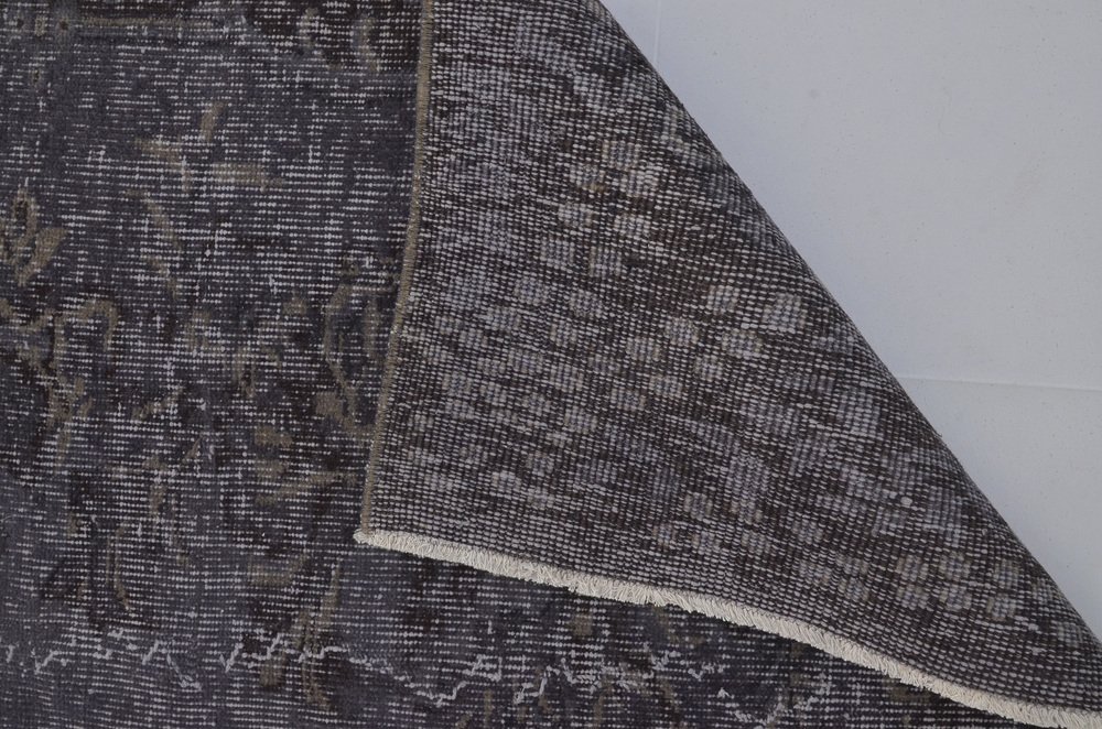 Dark Gray Faded Oushak Decor Rug for sale at Pamono