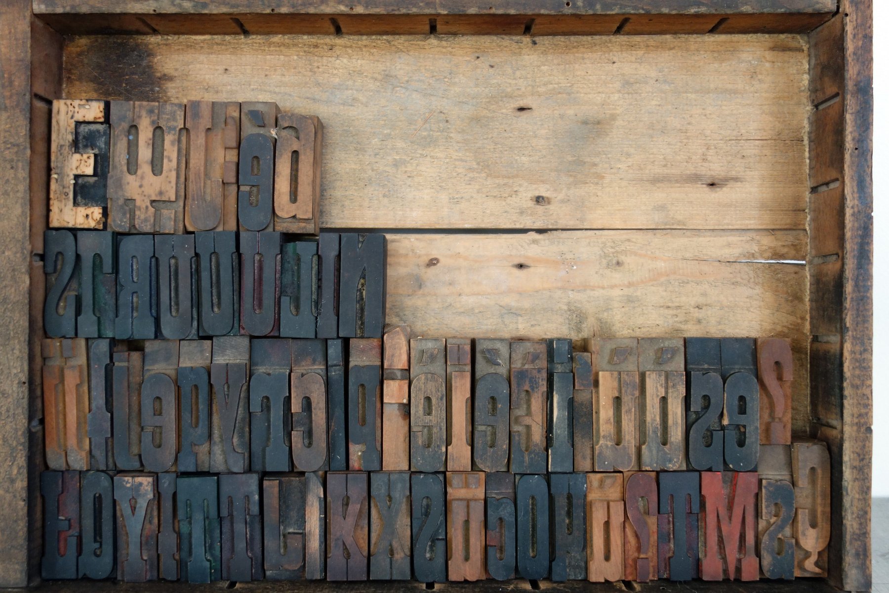 Vintage Wooden Industrial Printing Bloc Letter Figures, 1930s for sale ...