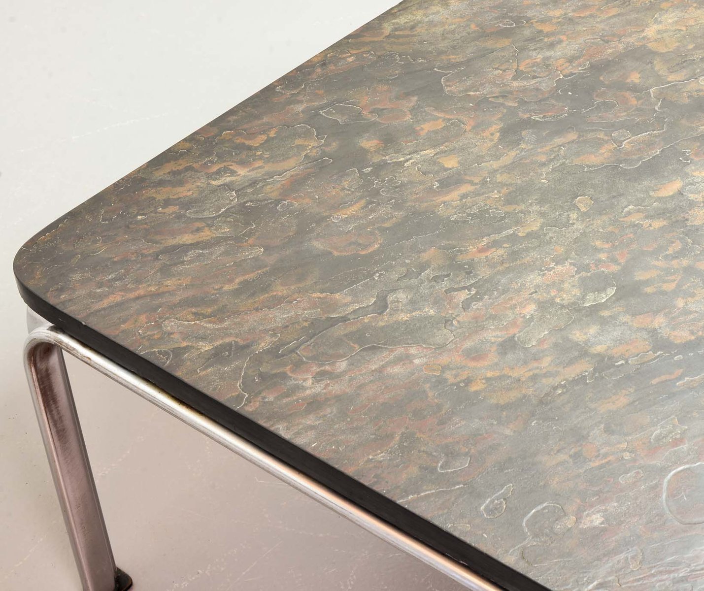 Chrome and Blackstone Rectangle Coffee Table Model Bogota, Germany ...