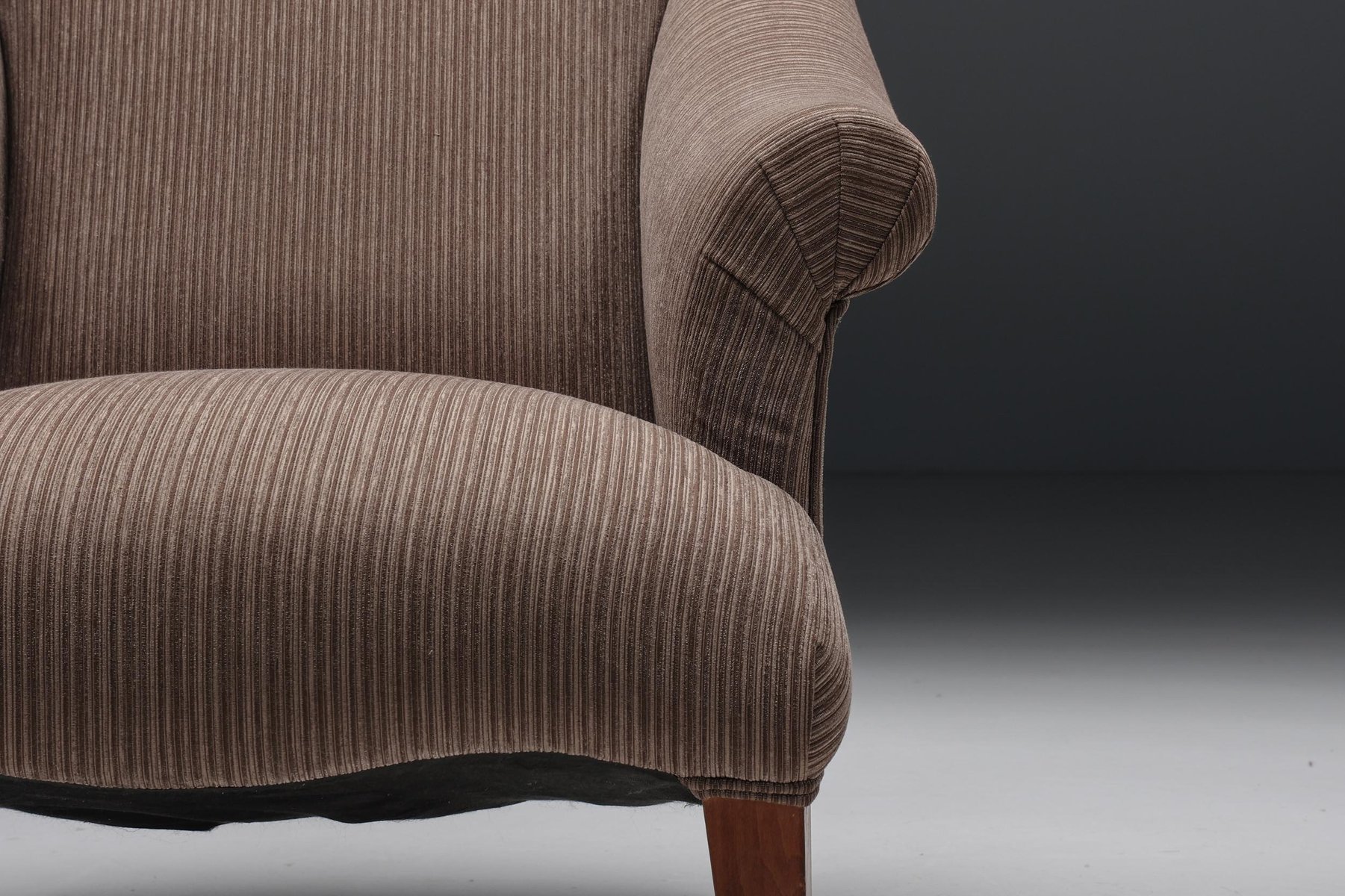 Poltrona in legno a righe, Europa, anni '50 in vendita su Pamono