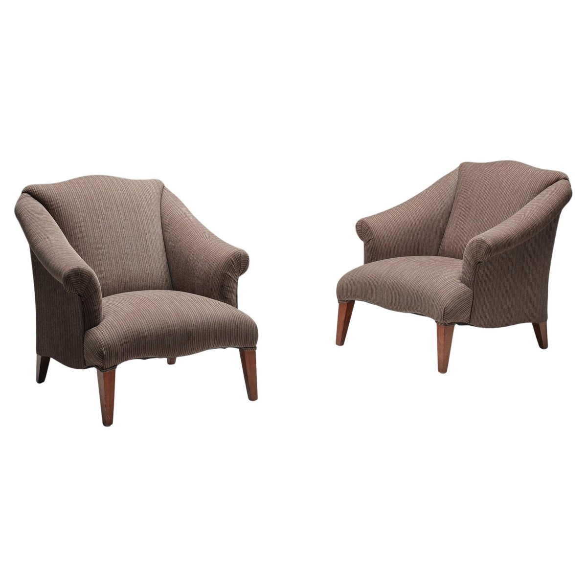 Poltrona in legno a righe, Europa, anni '50 in vendita su Pamono