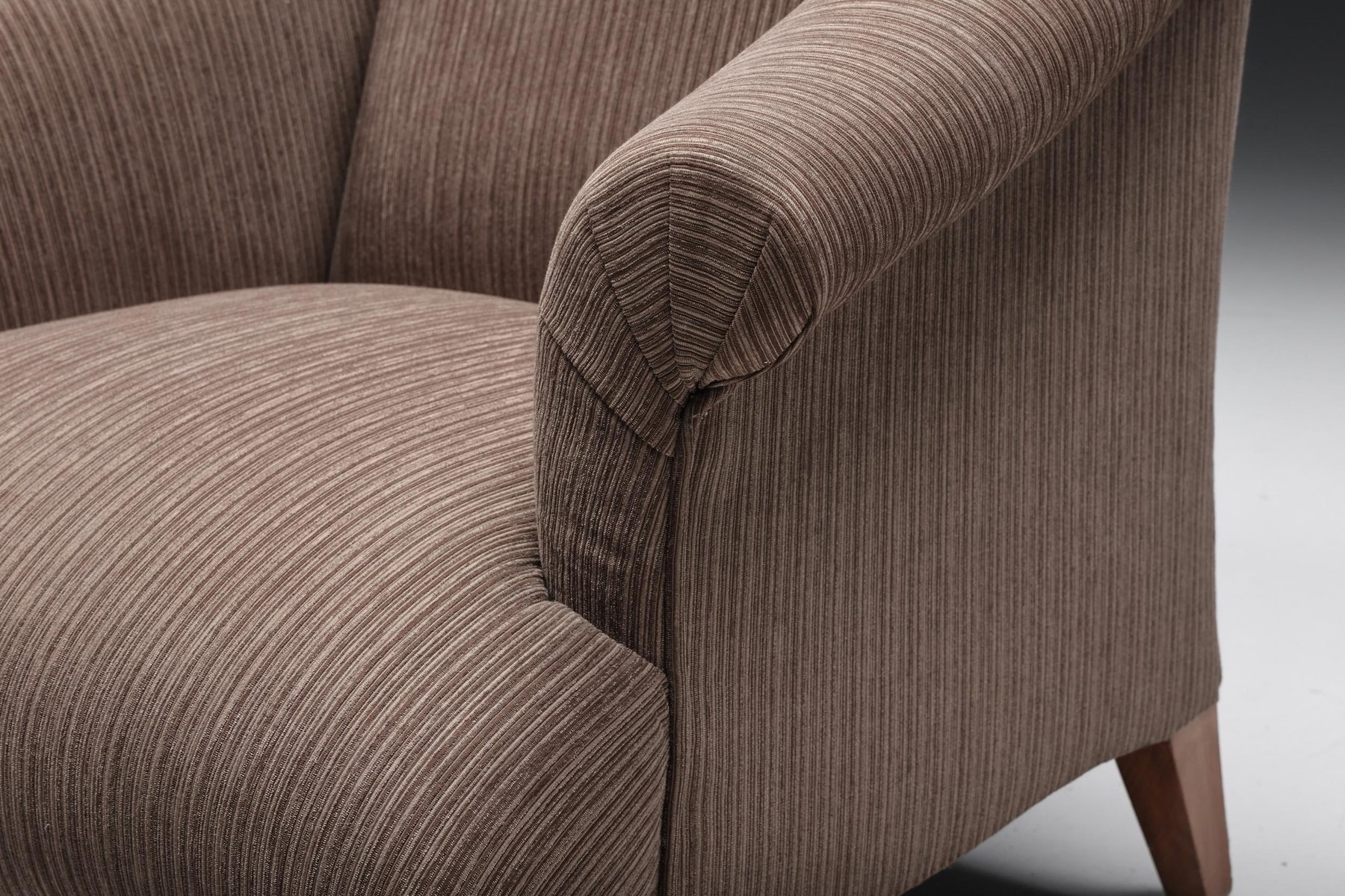 Poltrona in legno a righe, Europa, anni '50 in vendita su Pamono