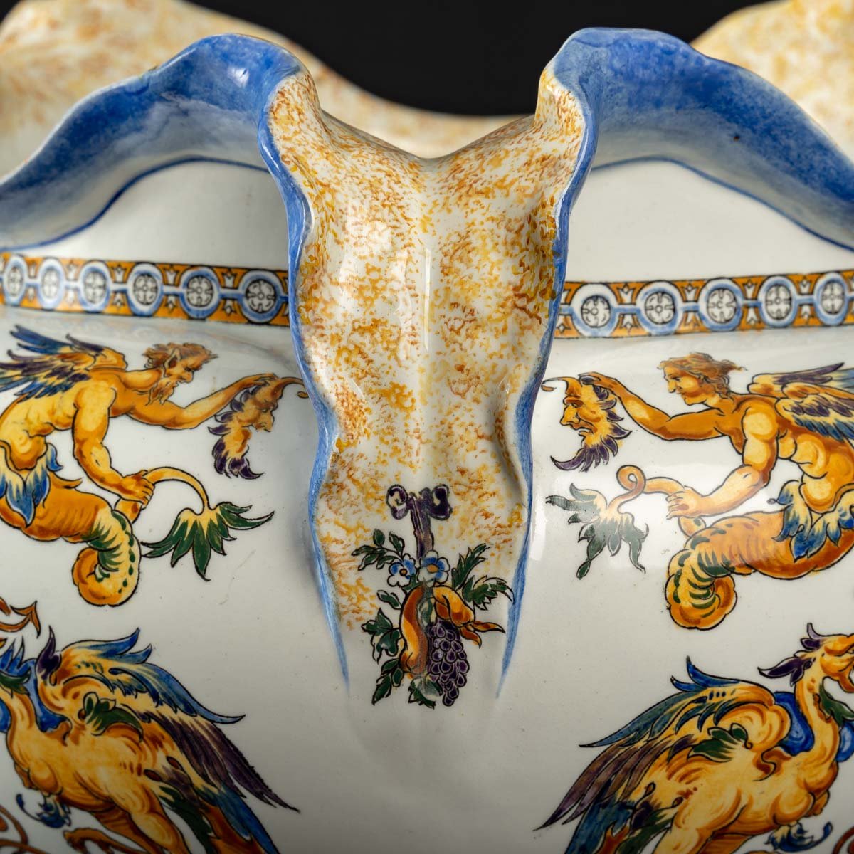 Large Italian Renaissance Pot Cache in Gien Earthenware, 19th Century ...