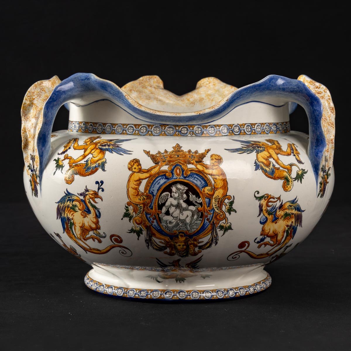 Large Italian Renaissance Pot Cache in Gien Earthenware, 19th Century ...