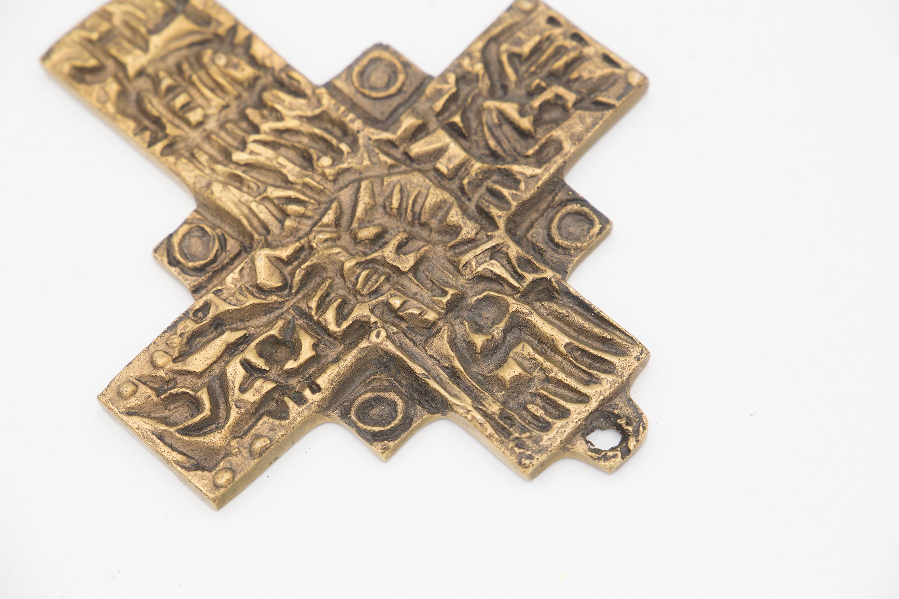 Croce vintage in ottone per Il Sestante di Arnaldo Pomodoro e Giò ...