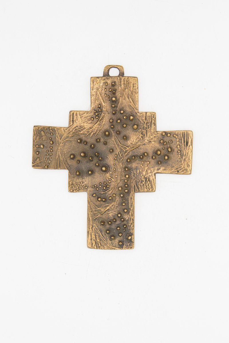 Croce vintage in ottone di Arnaldo Pomodoro e Giò Pomodoro per Galleria ...