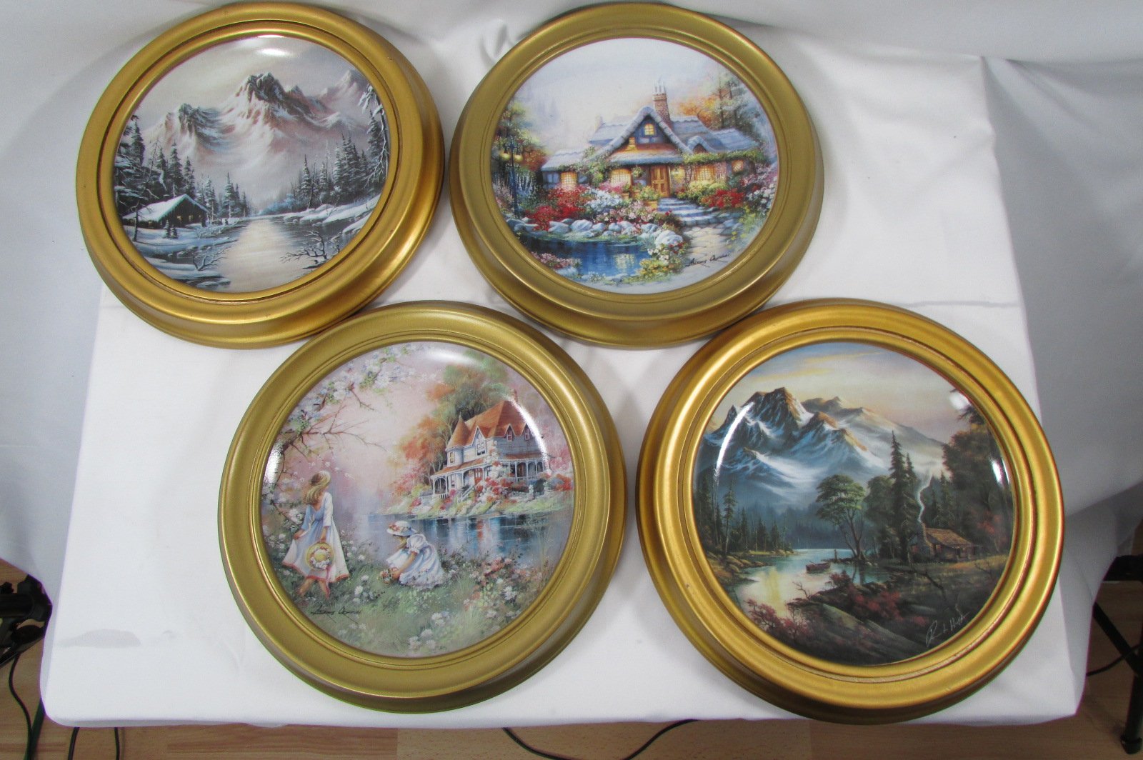 Decorative Four Seasons Wall Plates, 1992, Set of 4 for sale at Pamono