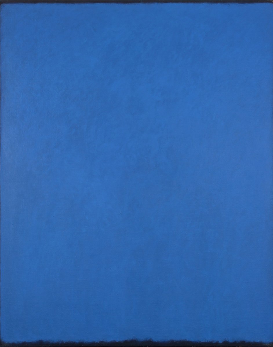 Rolf Hans, Large Blue Monochrome Painting for sale at Pamono