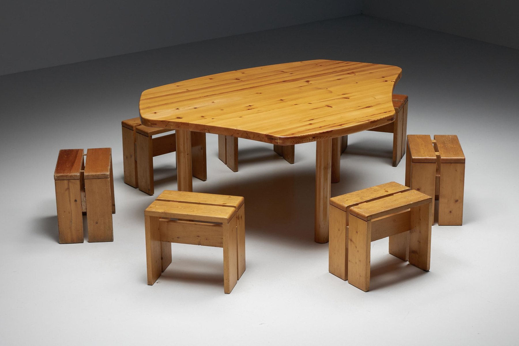 Mid-Century French Workshop Dining Table by Charlotte Perriand, 1960s ...