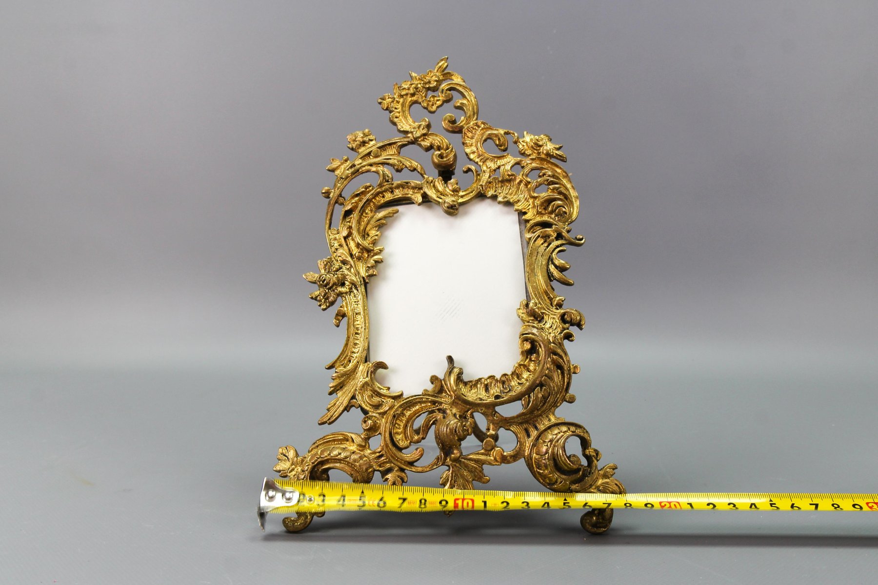 Rococo Style French Bronze Desktop Picture Frame, 1920s for sale at Pamono