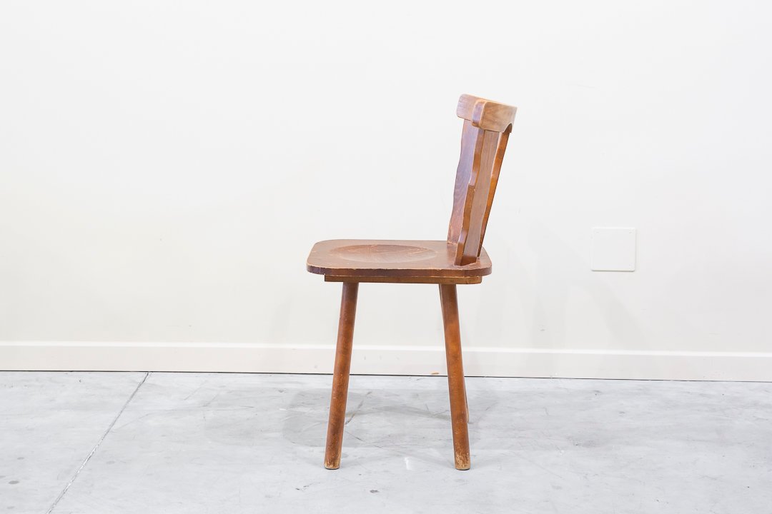 Vintage Pine Wood Chair, 1960s for sale at Pamono
