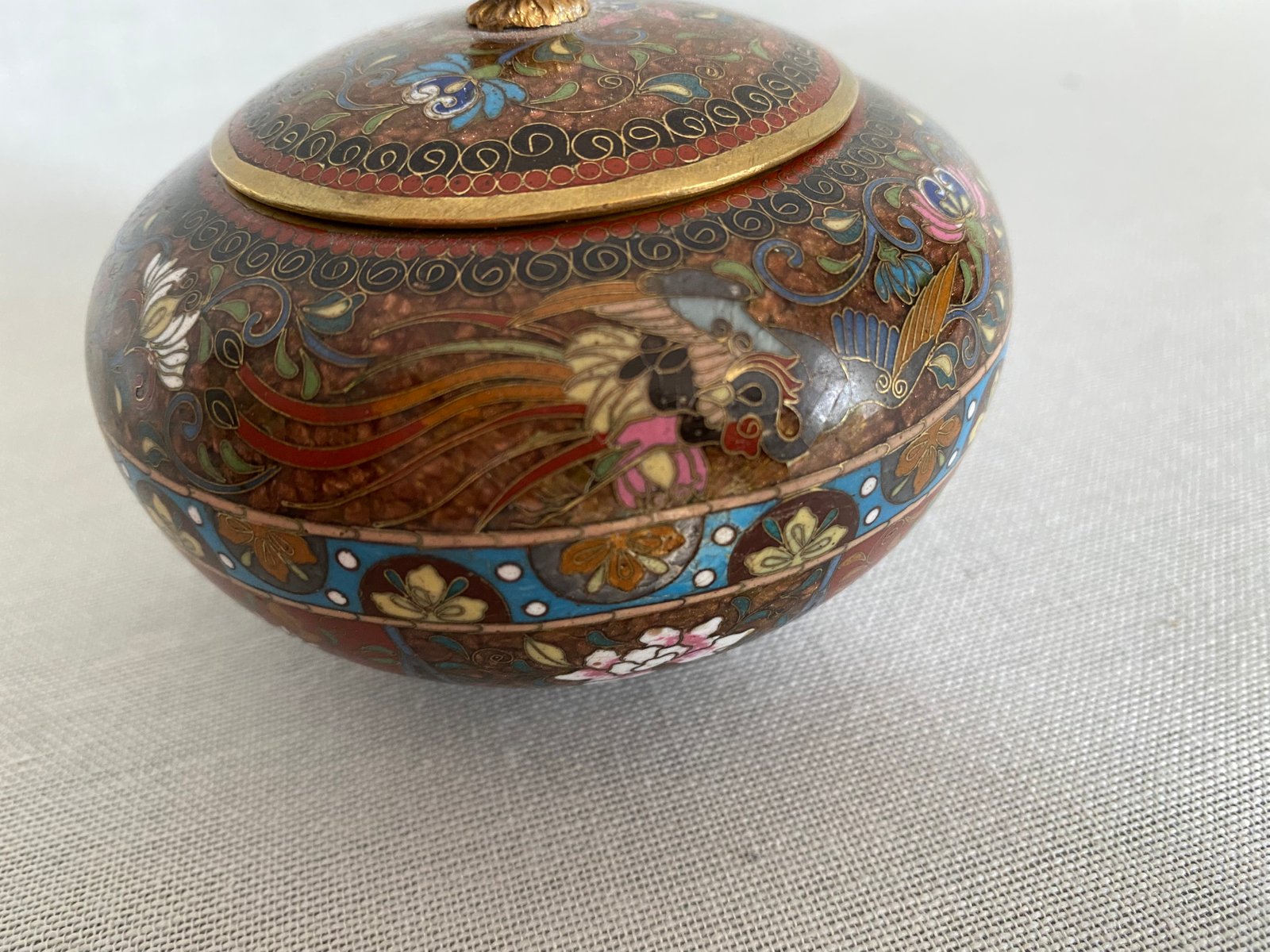 Meiji Era Cloisonne Box mit Deckel, Japan bei Pamono kaufen