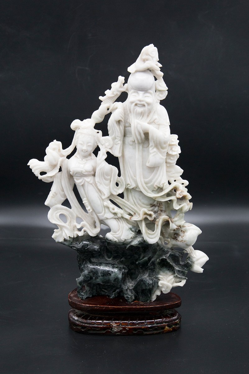 Chinese Jade Statue of a Confucian Sage for sale at Pamono