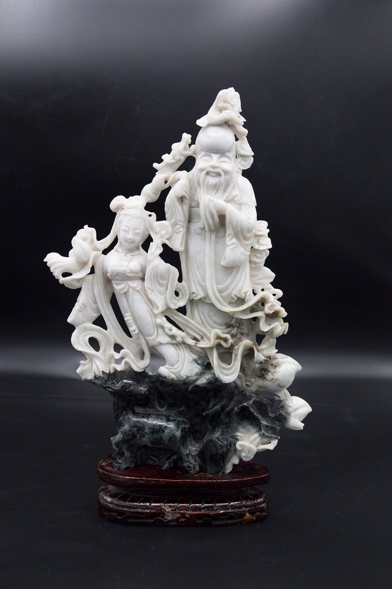 Chinese Jade Statue of a Confucian Sage for sale at Pamono