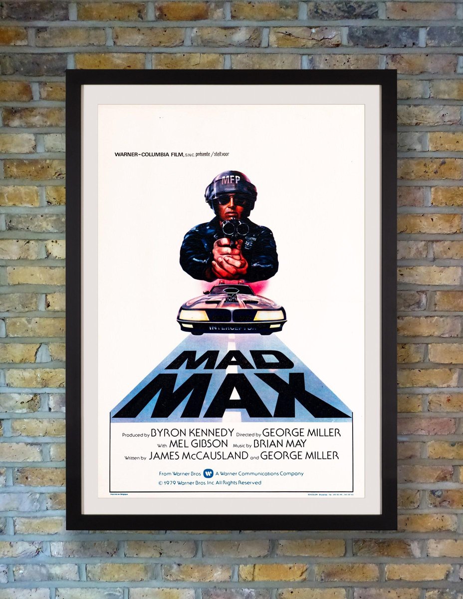 Mad Max Original Vintage Movie Poster by Tom Beauvais, Belgian, 1982 ...