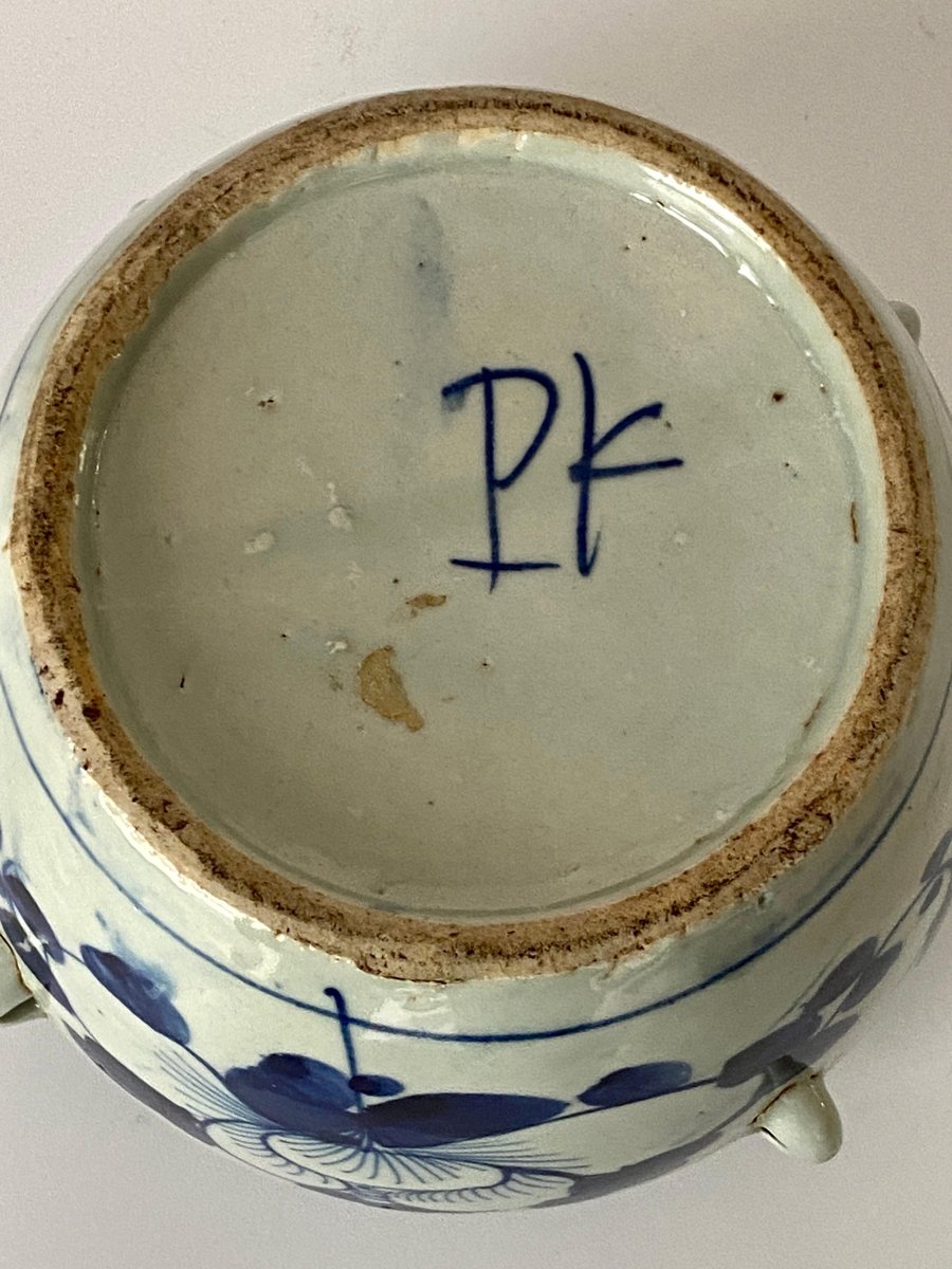 19th Century White and Blue Delft Faïence Pot, Netherlands for sale at ...