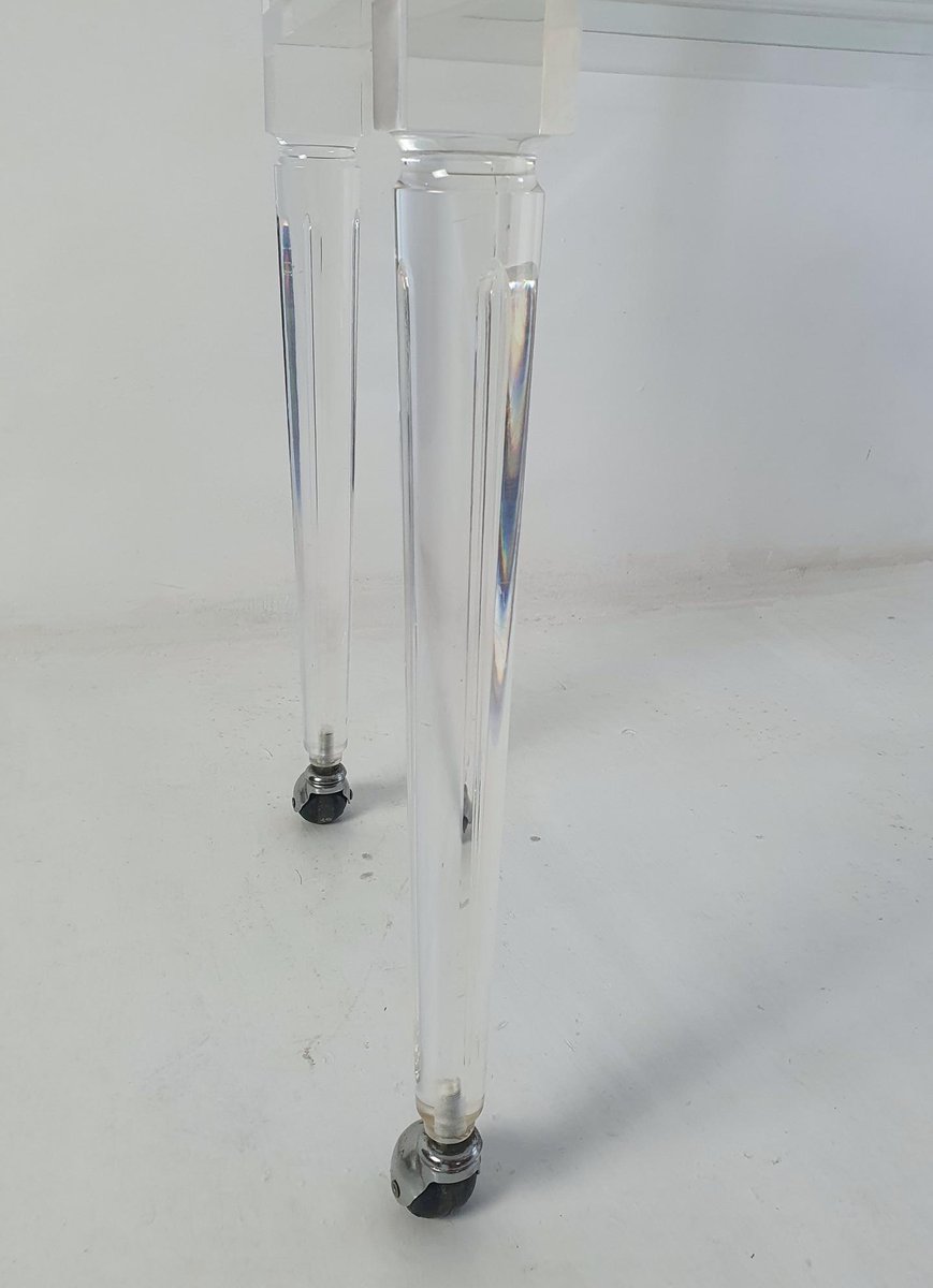 Vintage Italian Acrylic Glass Bar Cart 1980s For Sale At Pamono