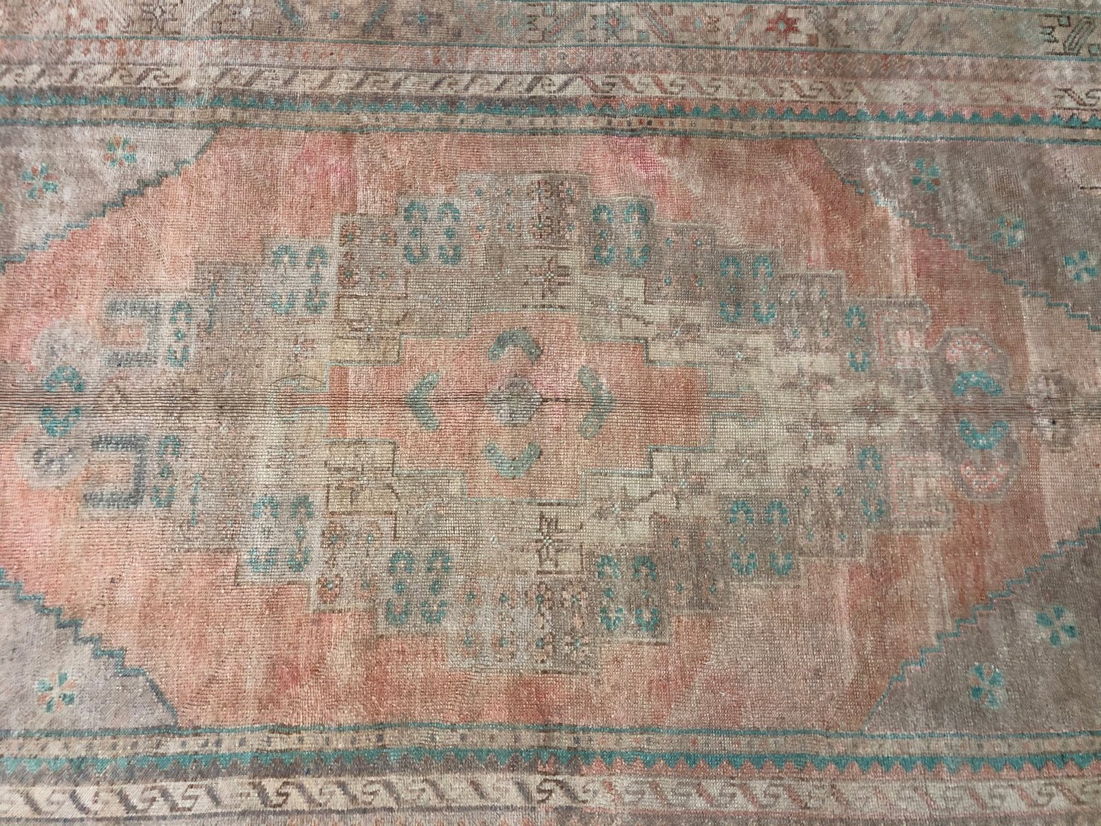 Antique Faded Wool Tribal Rug for sale at Pamono
