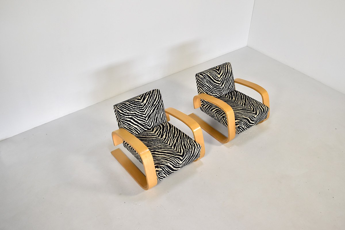 Early Model 400 Tank Lounge Chairs by Alvar Aalto for Artek, Finland, 1960s, Set of 2 for sale ...