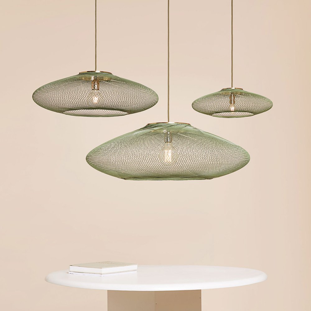 Large Ufo Moss Green Fiber Pattern Lamp by Atelier Robotiq for sale at ...