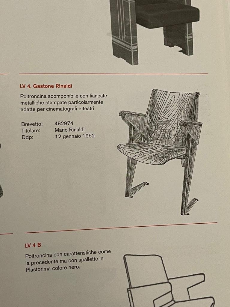 LV Model Cinema Armchairs by Gastone Rinaldi for Rima, 1952, Set of 2 ...