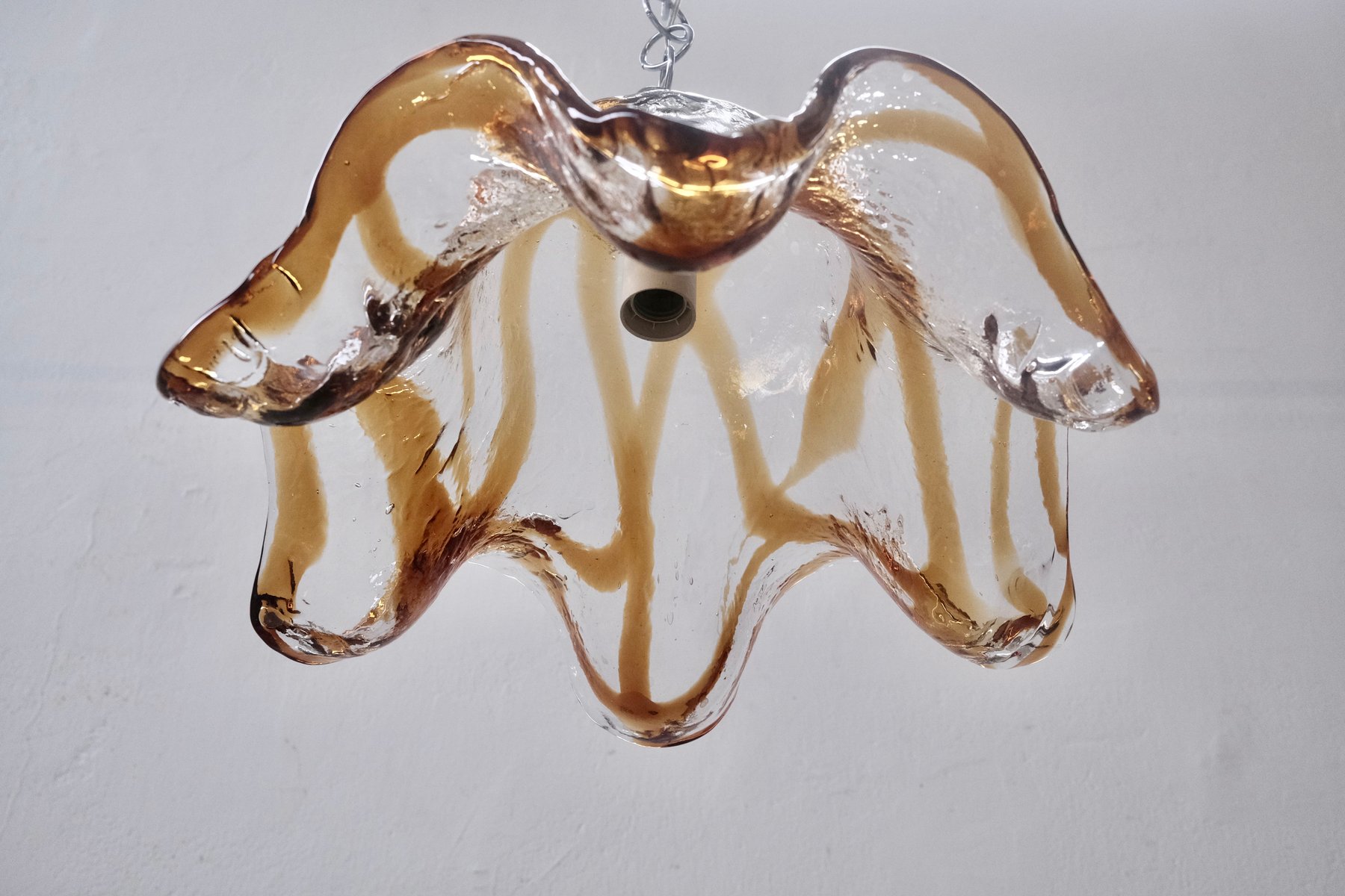 Vintage Murano Pendant Lamp from Mazzega, 1970s for sale at Pamono