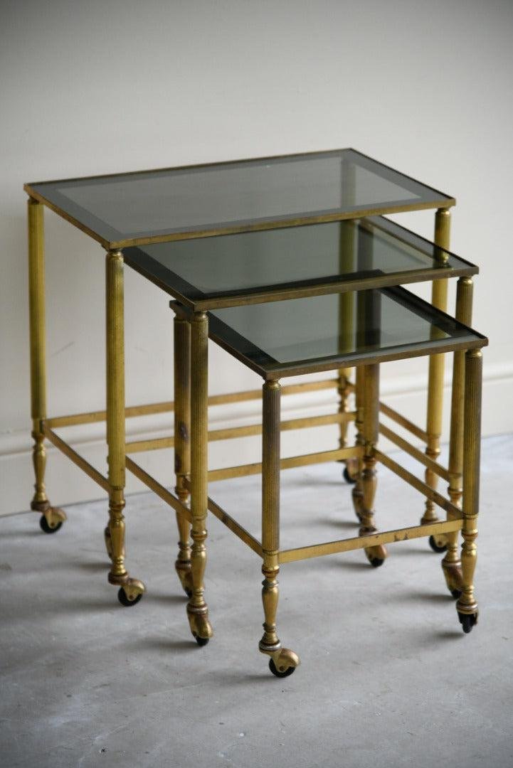 Brass Nesting Tables, Set of 3 for sale at Pamono