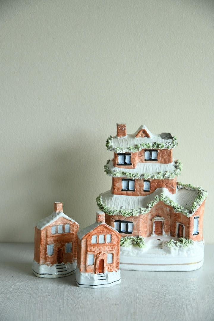 House Money Boxes from Staffordshire, Set of 3 for sale at Pamono