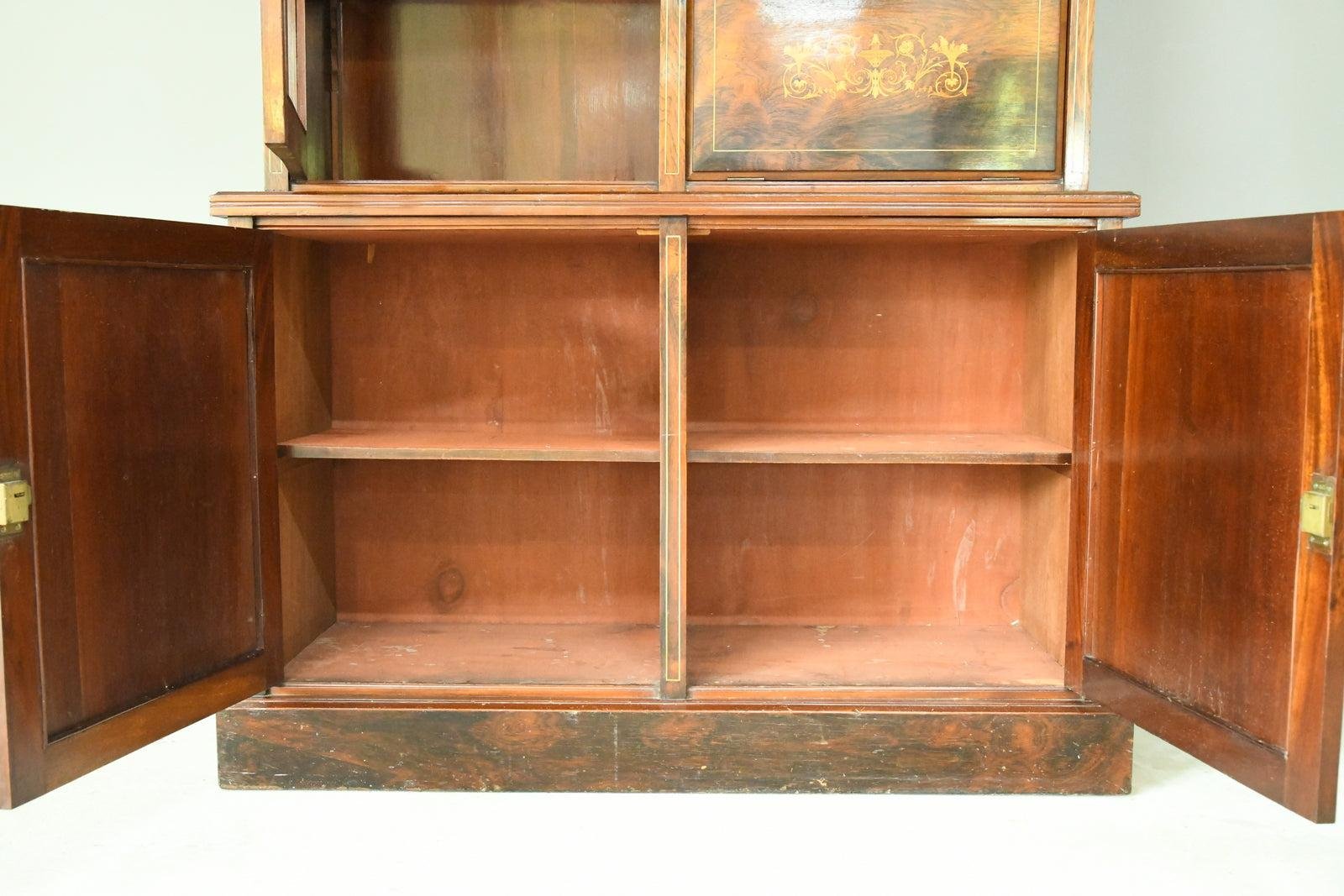 Edwardian Inlaid Rosewood Bookcase for sale at Pamono