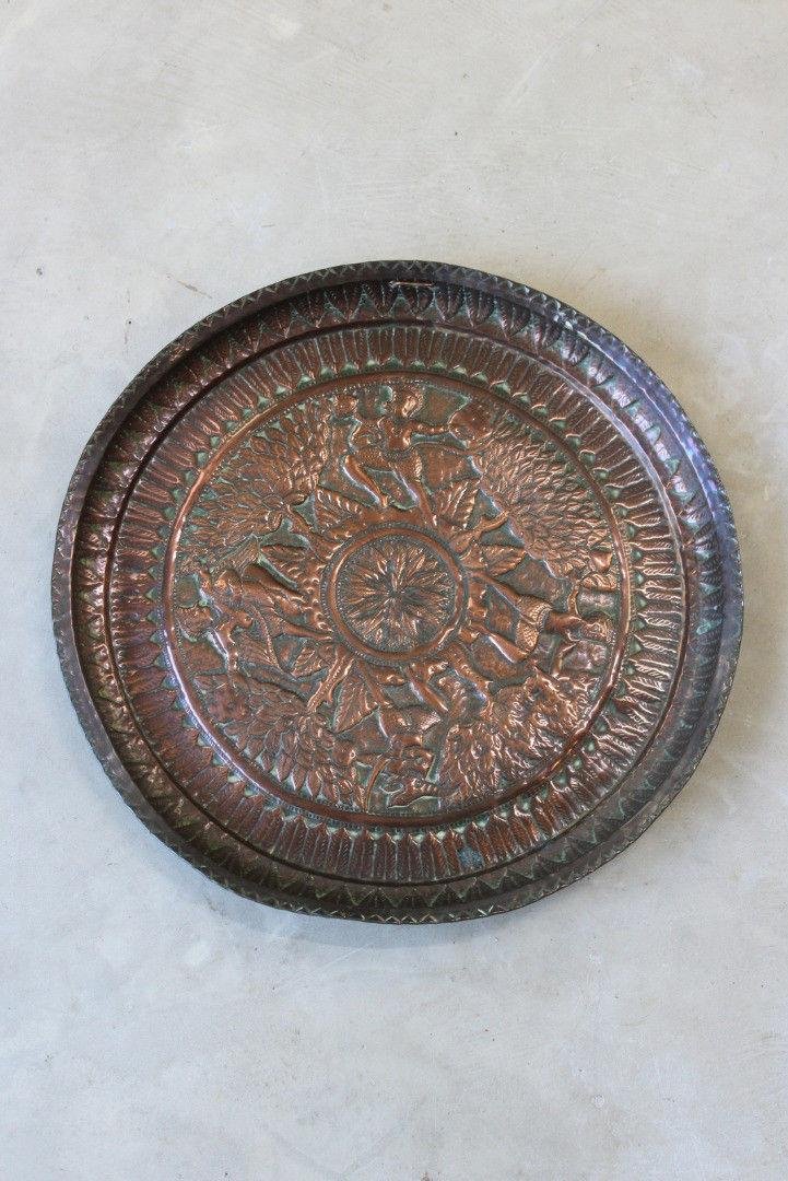 Antique Indian Copper Charger for sale at Pamono