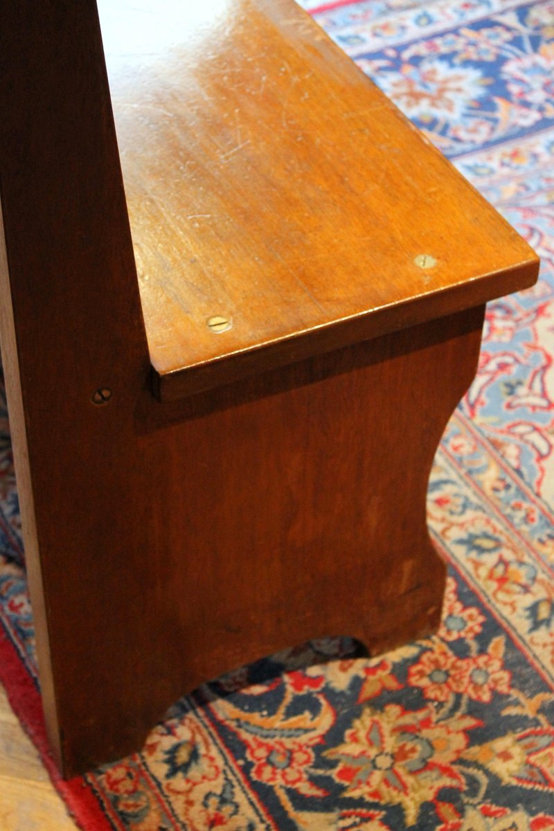 Vintage Italian Modern High Back Bench in Wood, 1950s for sale at Pamono