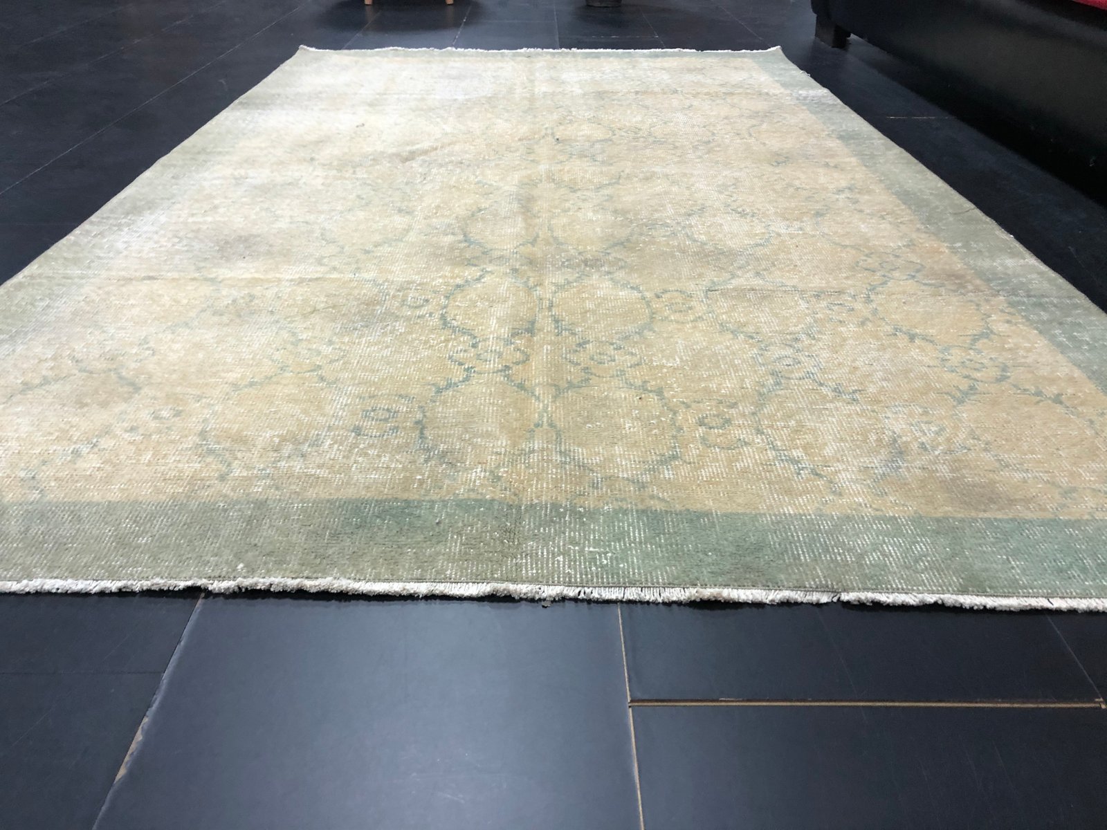 Vintage Faded Distressed Rug for sale at Pamono