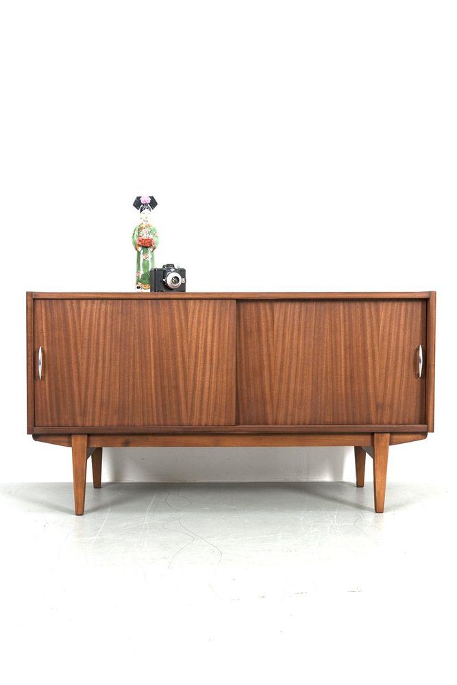 Vintage Short Sideboard with Chrome Handles for sale at Pamono