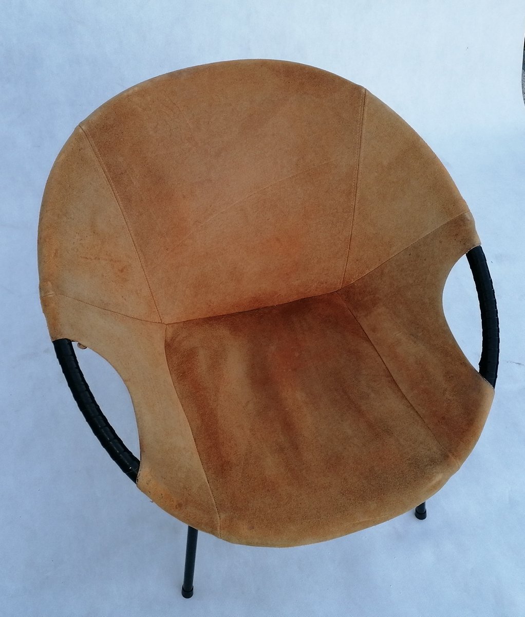 Mid-Century Circle Balloon Chair by Lusch Erzeugnis for Lusch & Co ...