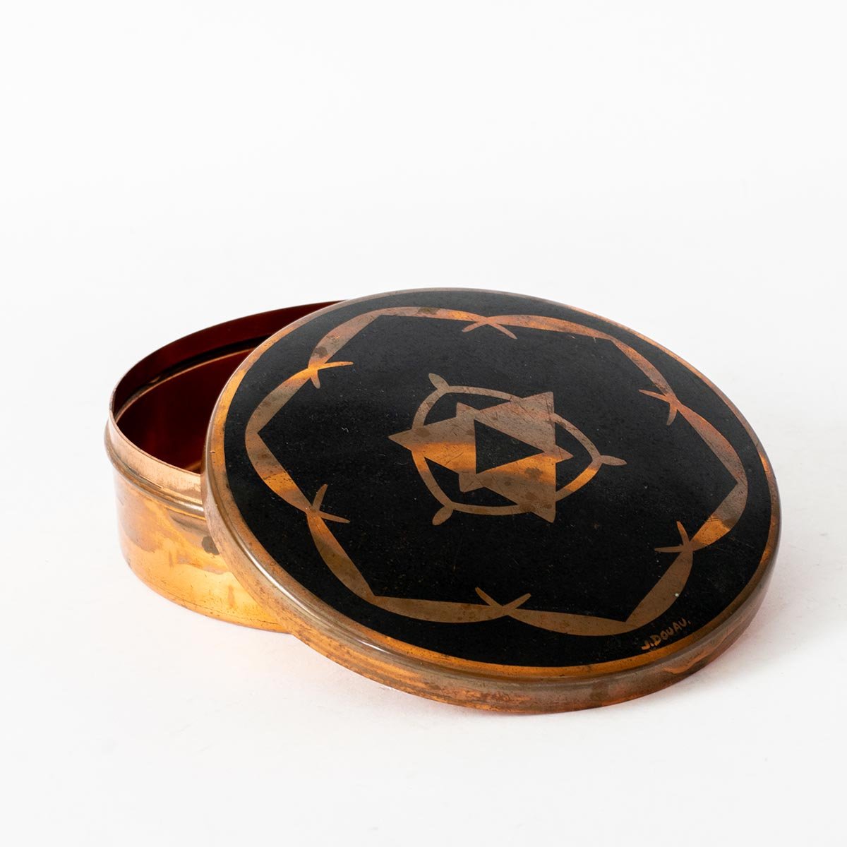 Art Deco Copper Box by Jacques Douau, 1930s for sale at Pamono