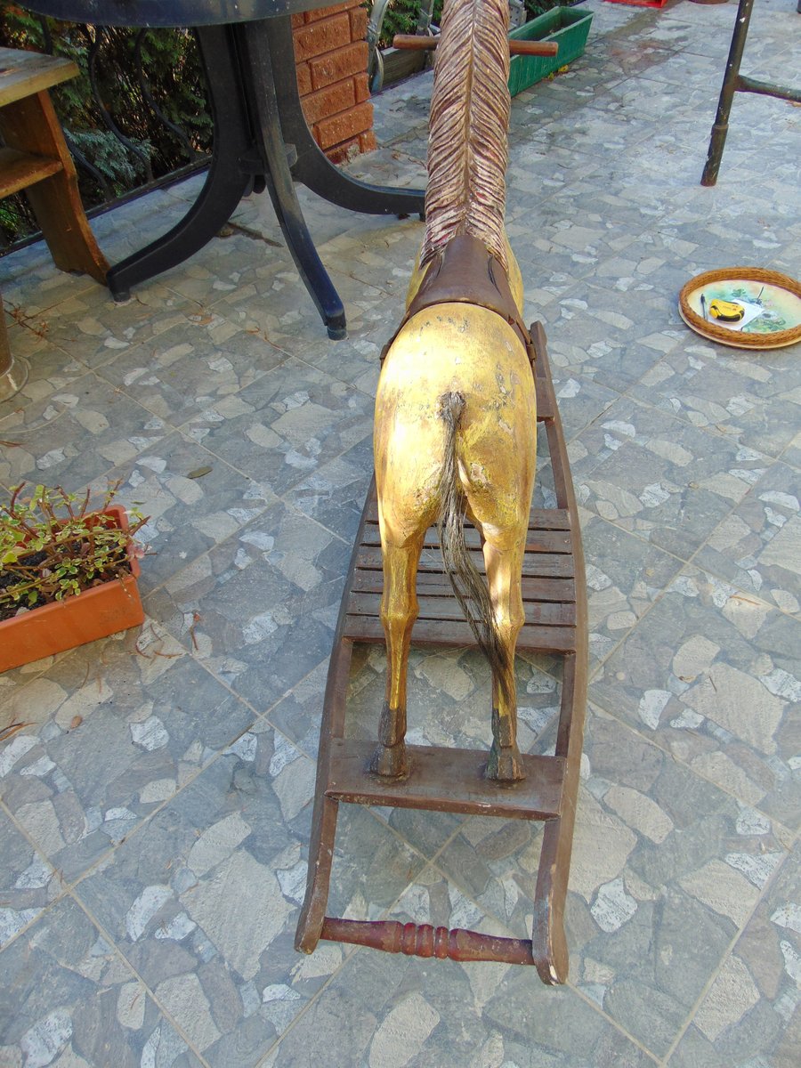 Cavallo a dondolo in legno, XIX secolo in vendita su Pamono
