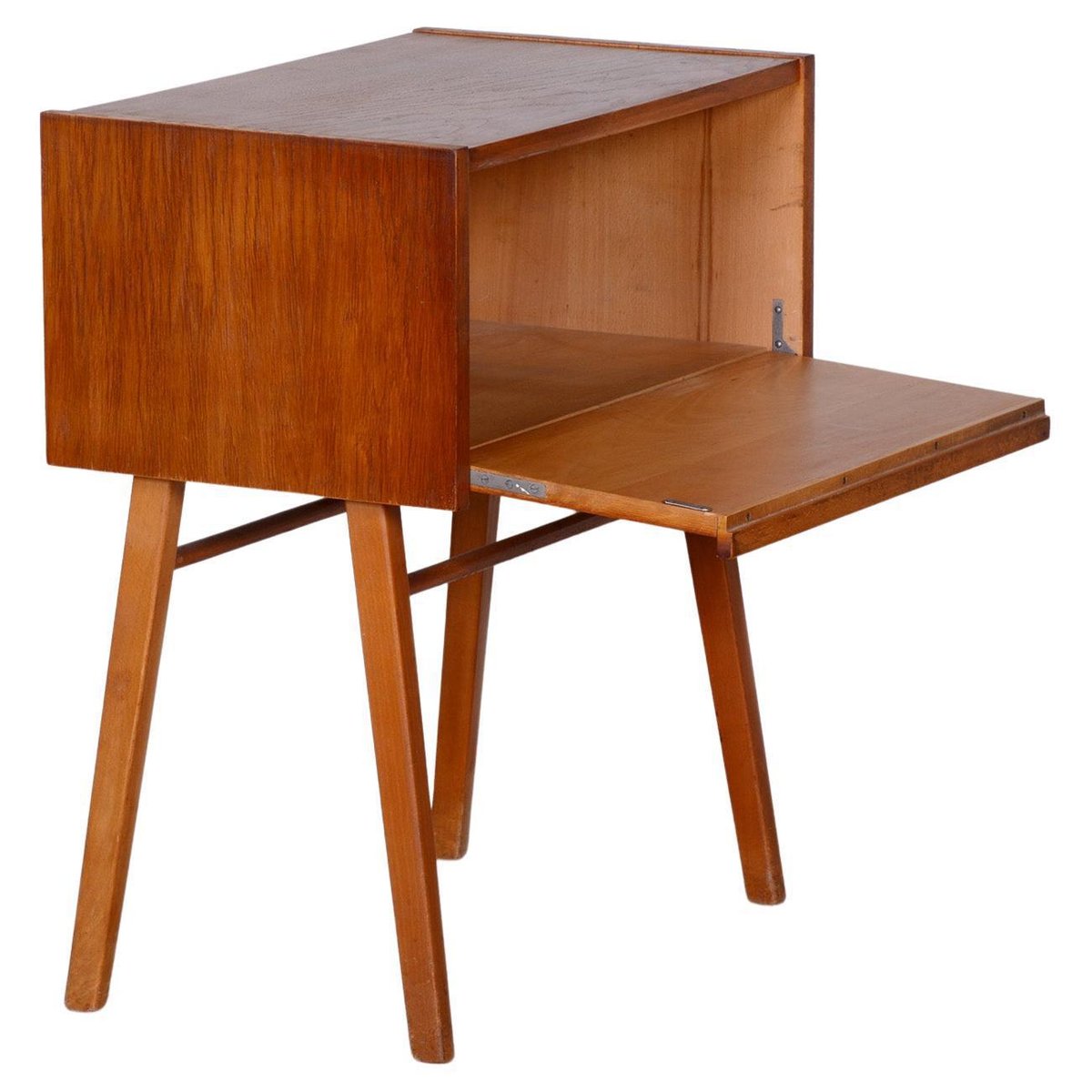 Mid-Century Czech Oak Side Table, 1950s for sale at Pamono