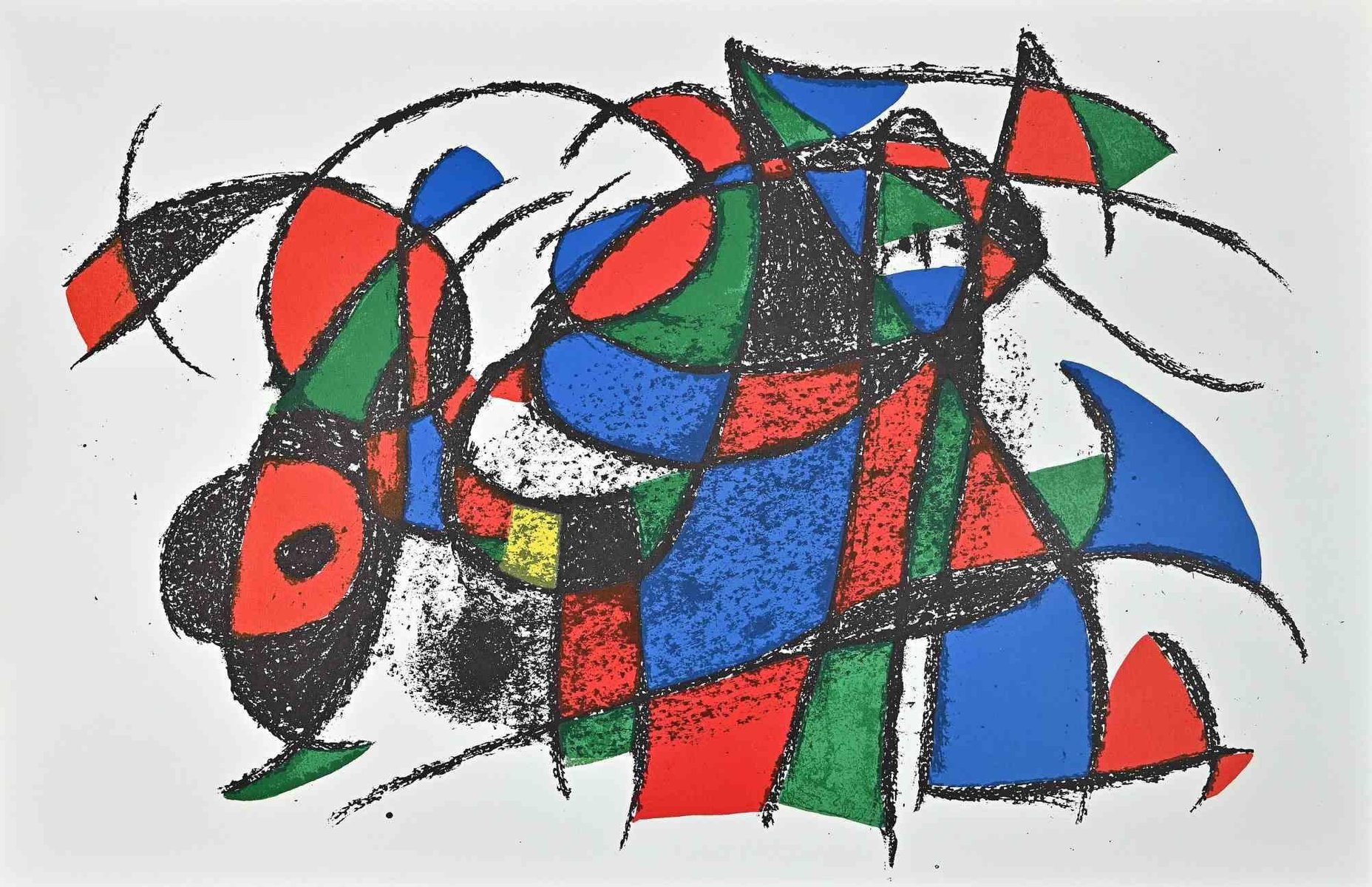 Joan Miró, Abstract Composition, Lithograph, 1972 for sale at Pamono Joan Miró, Abstract Composition, Lithograph, 1972 for sale at Pamono