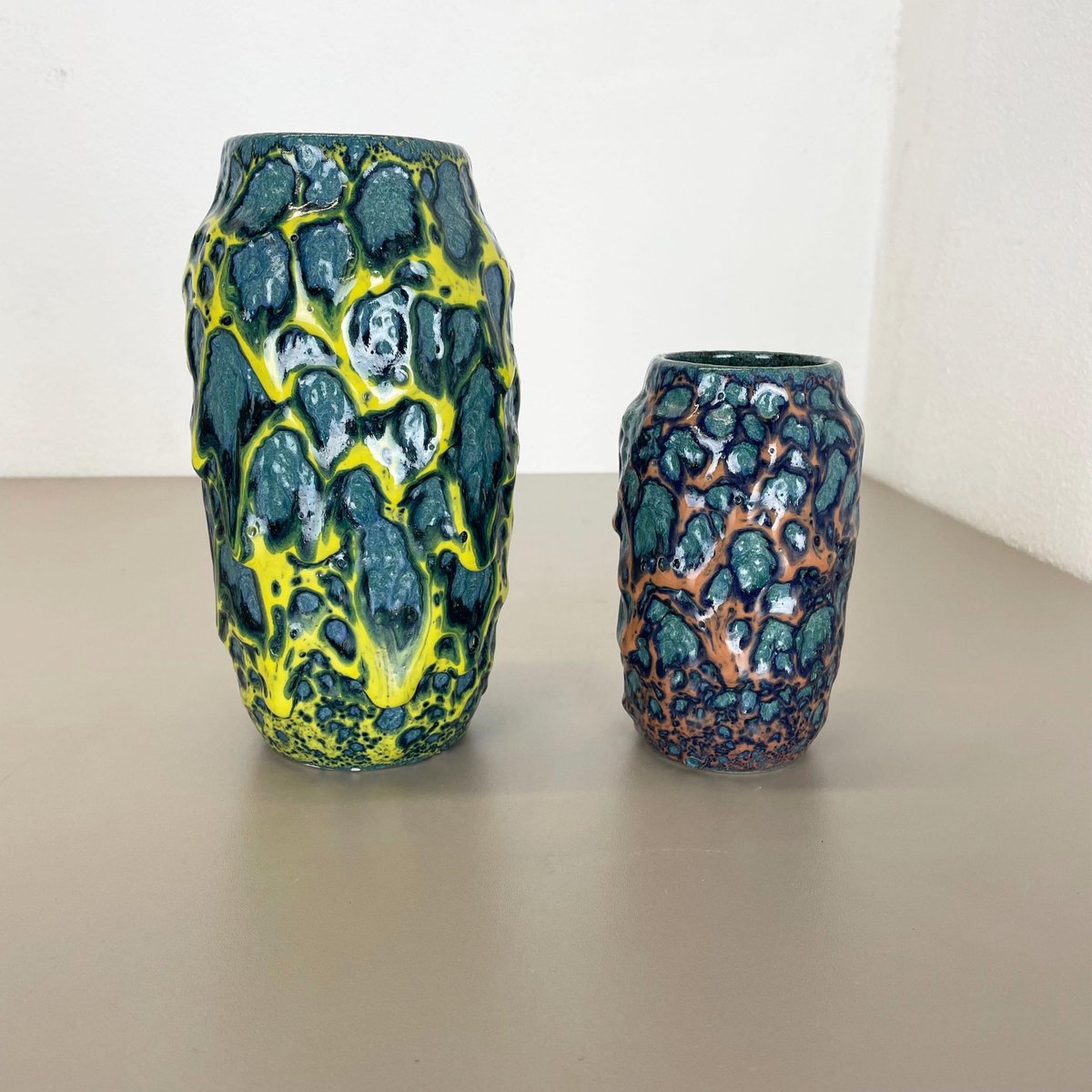 Fat Lava Vases attributed to Scheurich, Germany, 1970s, Set of 2 for ...