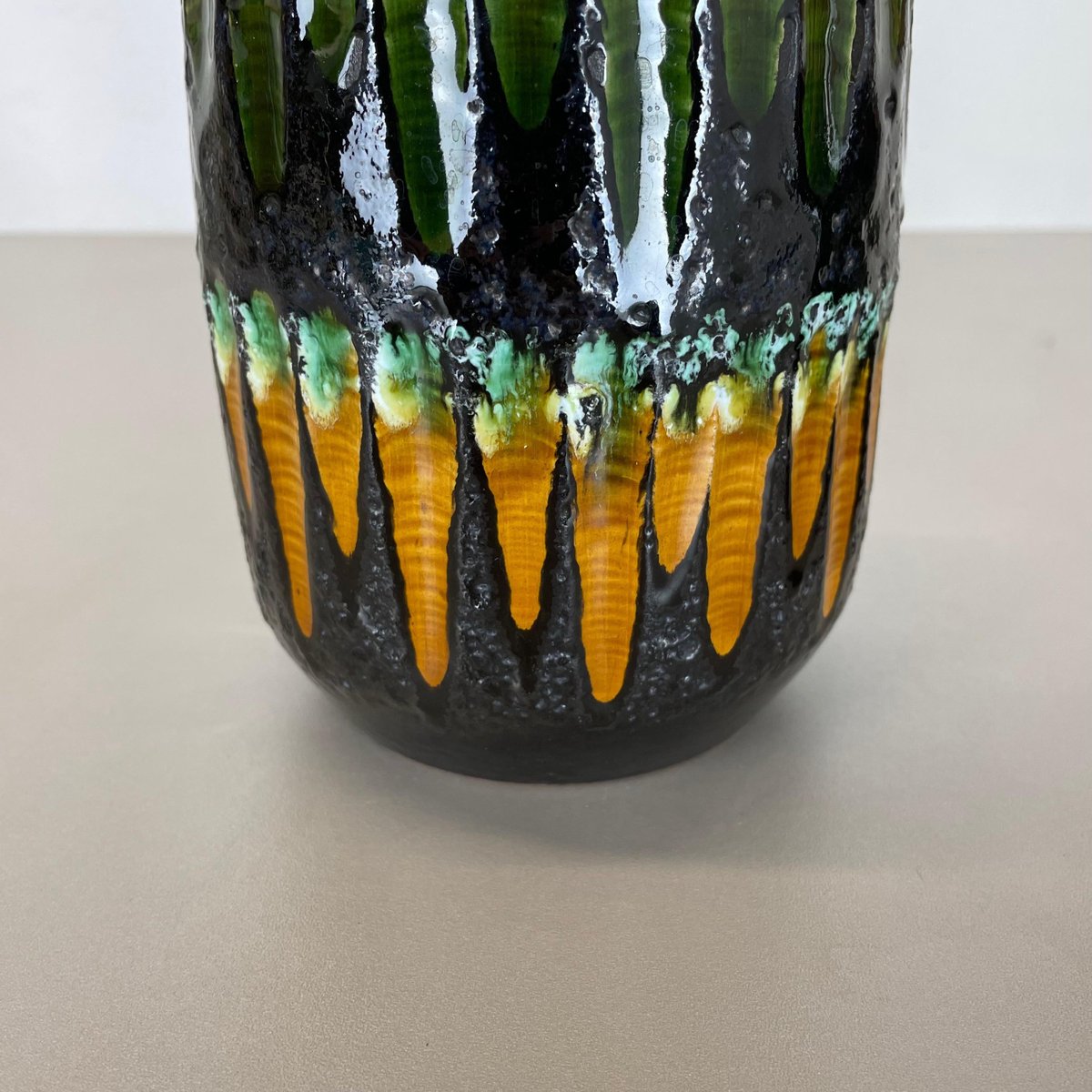Fat Lava Multi-Color Vases from Scheurich, Germany, 1970s, Set of 2 for ...