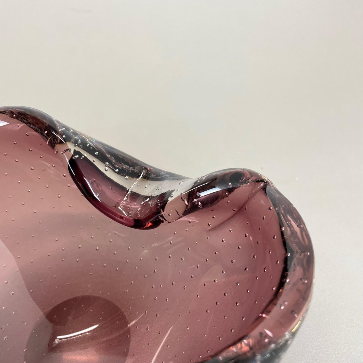 Scodella o posacenere in vetro di Murano rosa, anni '70 in vendita su ...