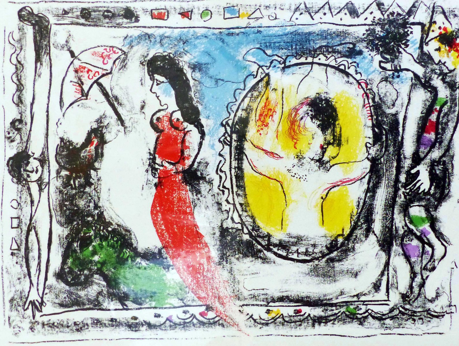 Marc Chagall, The Woman with a Parasol, 1964, Lithographie bei Pamono ...