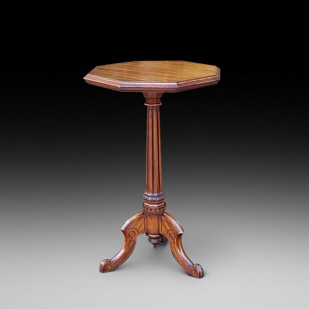 Victorian Gothic Mahogany Tripod Side Table for sale at Pamono