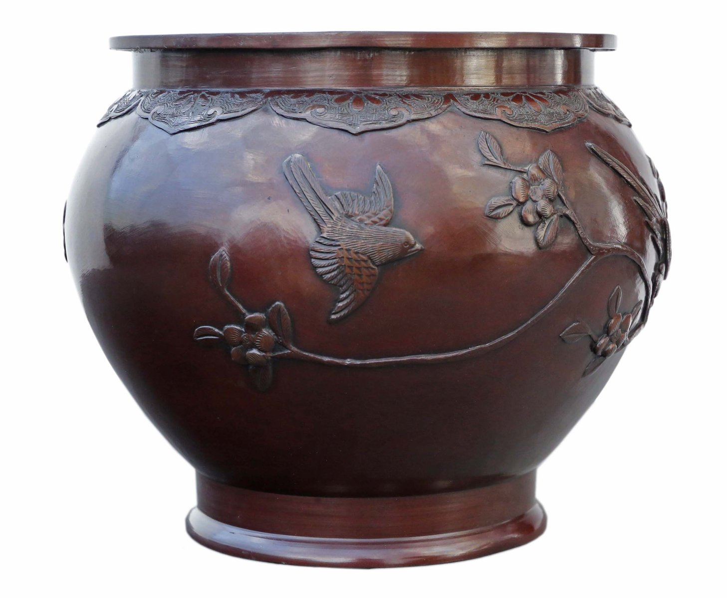Ancient Japanese Bronze Planter, 1890s for sale at Pamono