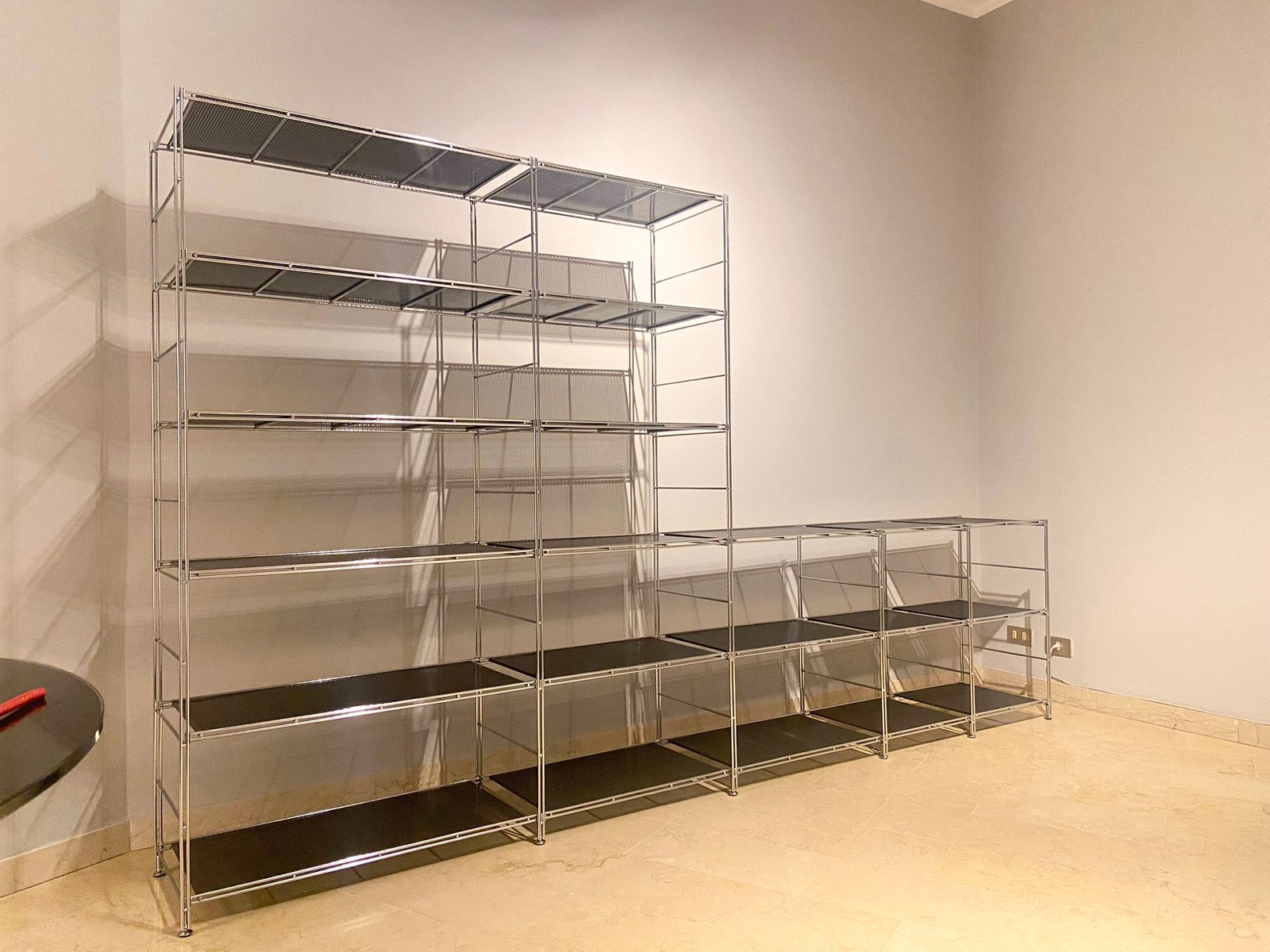Modular Metal Bookcase, Italy, 1970s for sale at Pamono