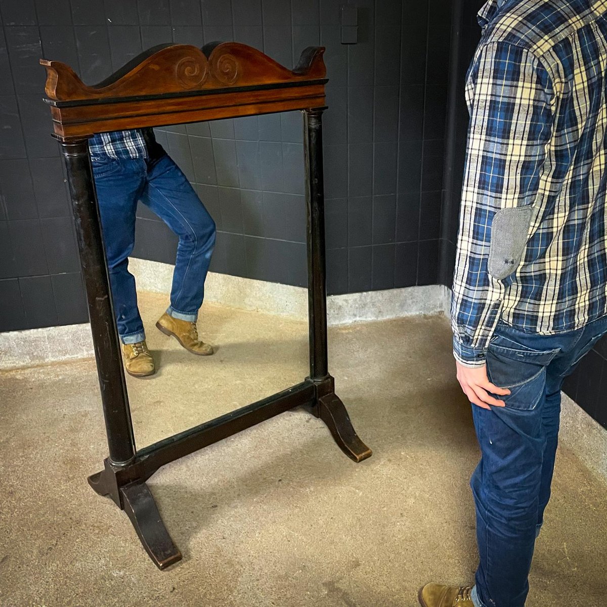 Antique Empire Style Double-Sided Mirror for sale at Pamono