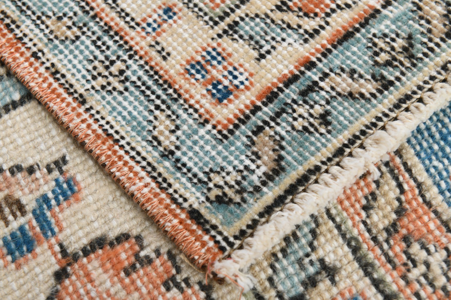 Distressed Large Vintage Rug, 1960s for sale at Pamono