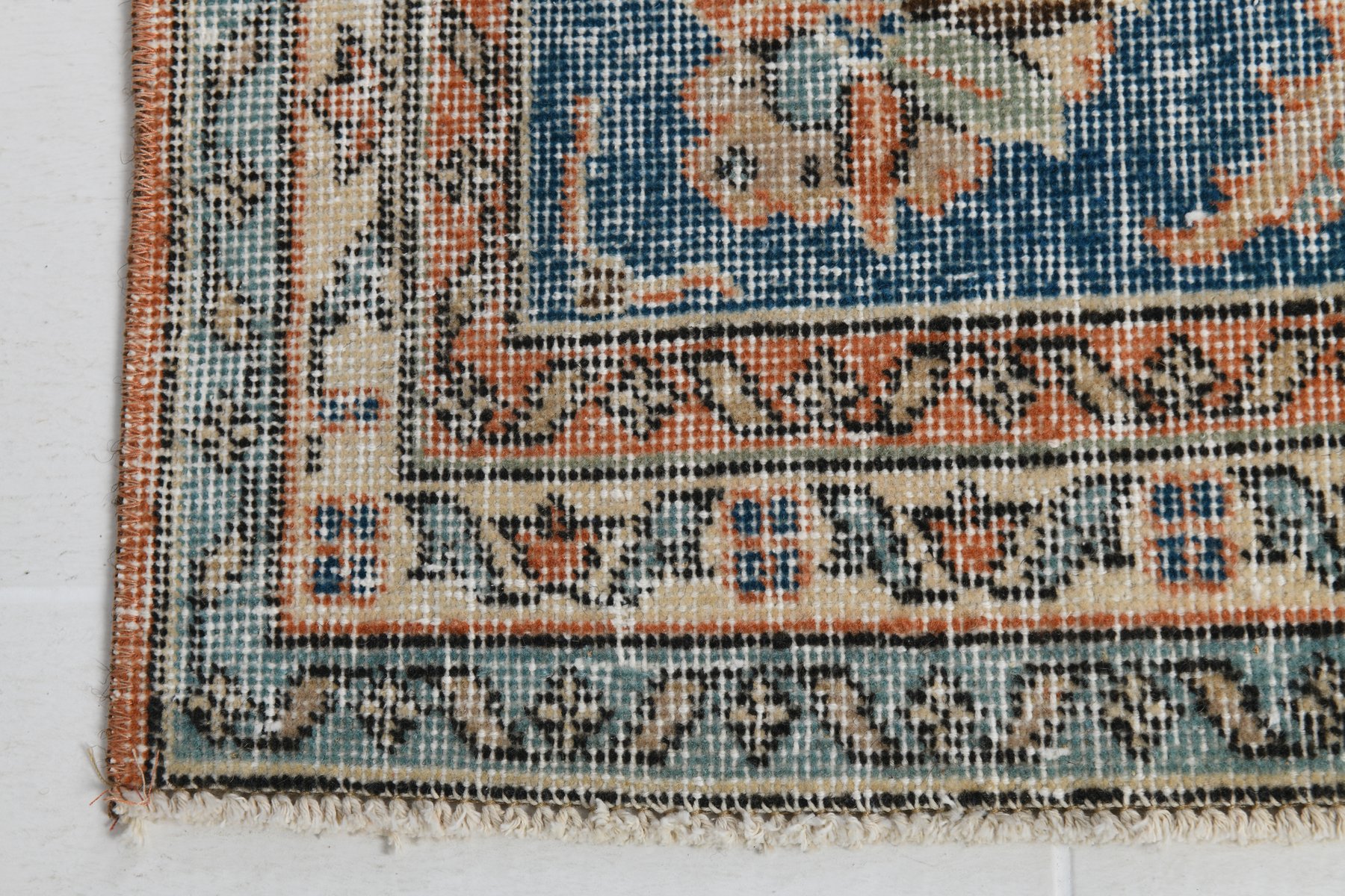 Distressed Large Vintage Rug, 1960s for sale at Pamono