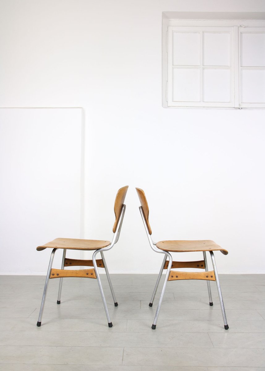 Set of Mid-Century Plywood Desk Chairs by Niko Kralj for Stol Kamnik ...